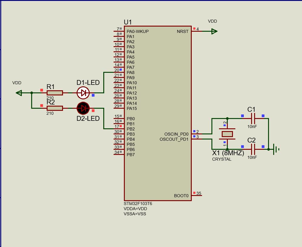 Proteus内部编程仿真STM32(附程序)_proteus stm32-CSDN博客
