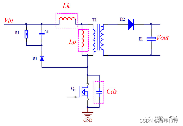 详解开关电源RCD钳位电路工作过程_電感lp lk-CSDN博客