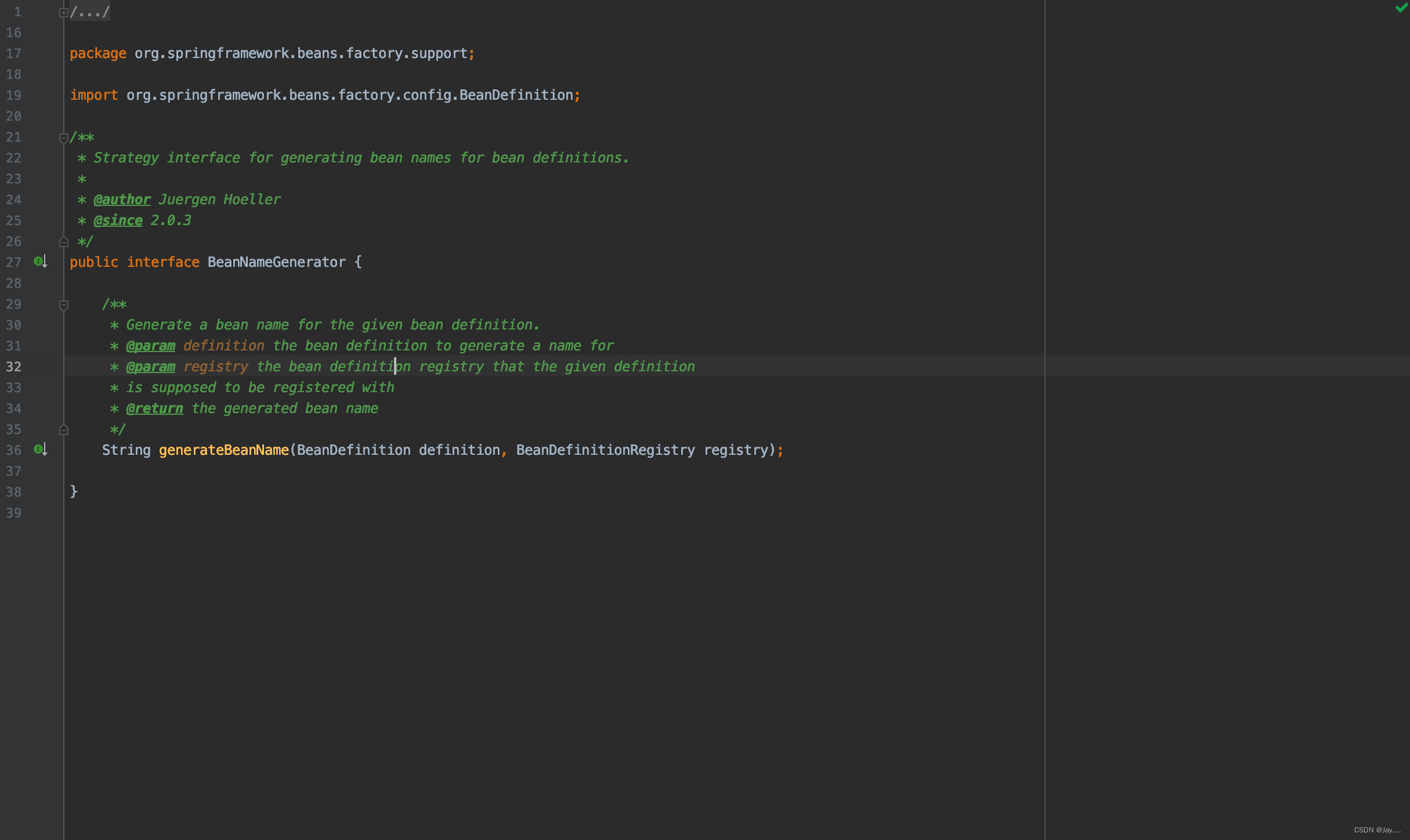 Spring Bean名称生成规则（含源码解析、自定义Spring Bean名称方式）_annotationbeannamegenerator-CSDN博客