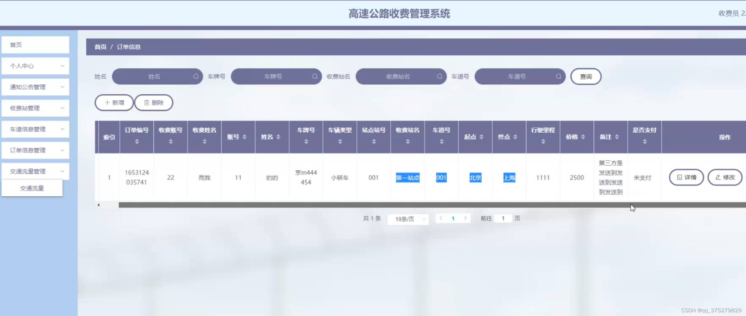 基于springboot高速公路收费管理系统的设计设计与实现 计算机毕业设计源码lw文档 Csdn博客 