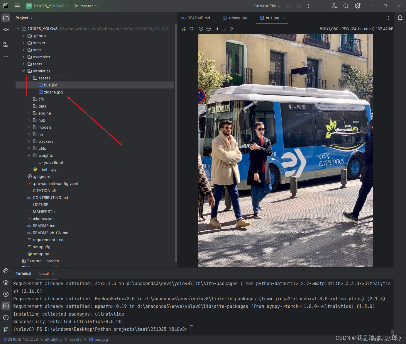 目标检测 - yolov8初体验+训练自定义数据集_ultralytics库下载-CSDN博客