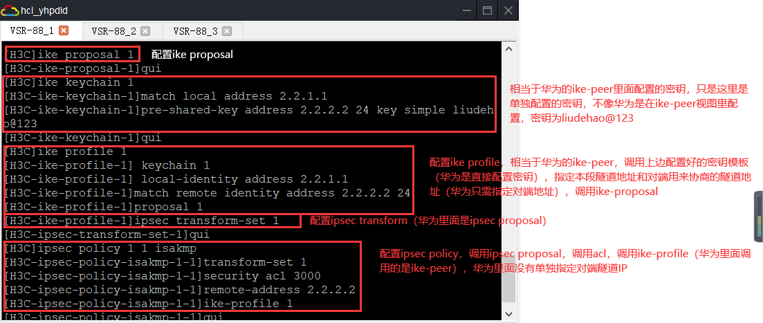 H3C配置IPSec(与华为的ipsec对比说明)主模式_h3c和华为 ip sec-CSDN博客