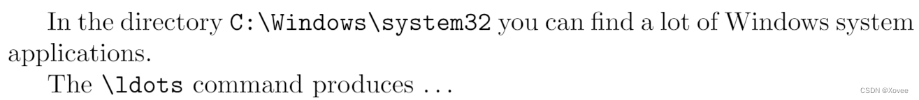 LaTeX Code Listing begin lstlisting Xovee CSDN 