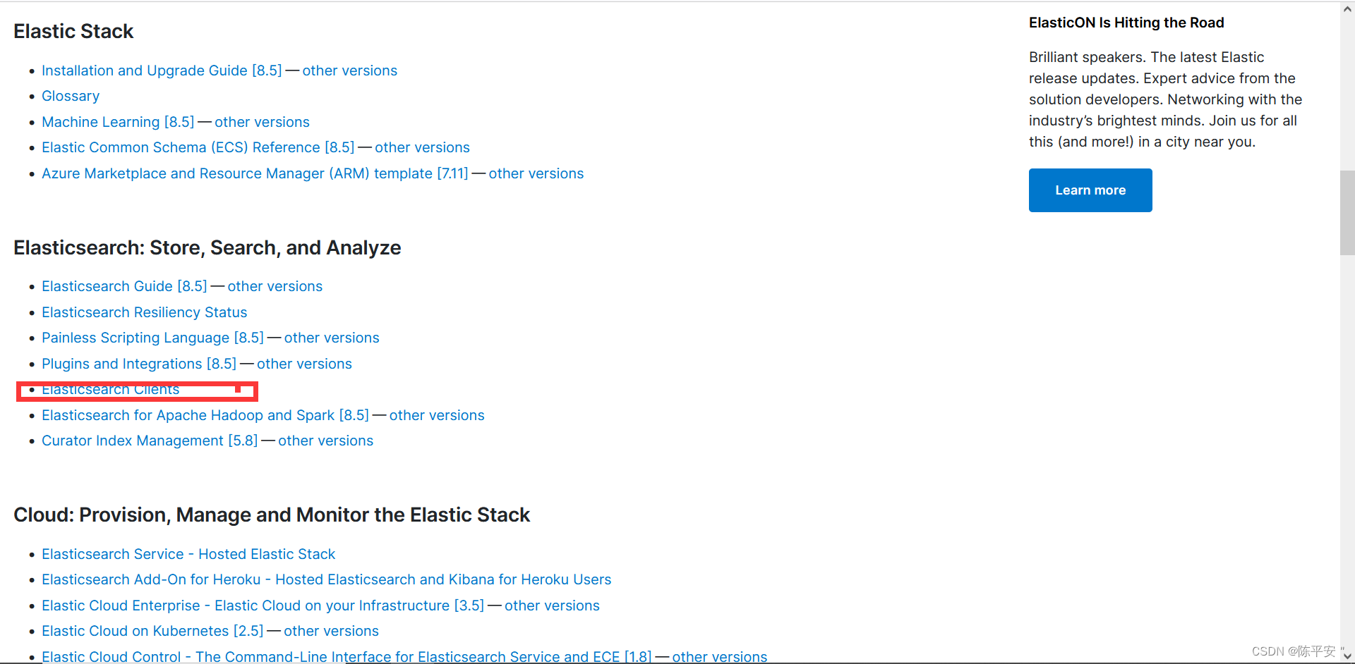Elasticsearch集成spring Boot操作apispringbootelasticsearchapi文档 Csdn博客