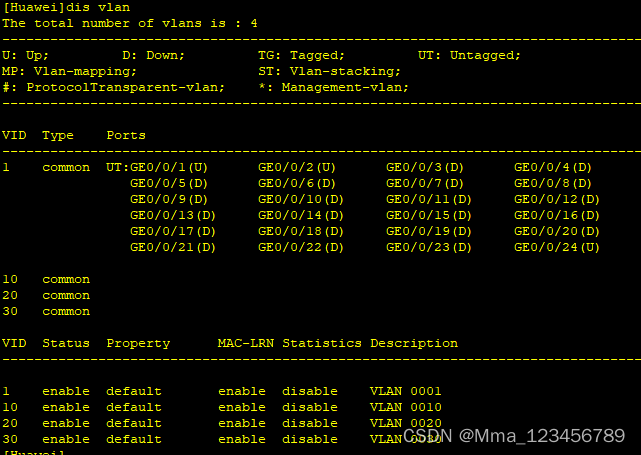 VLAN基本配置_vlan配置 hubrid-CSDN博客