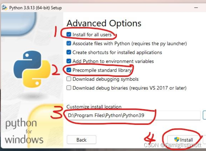 Python安装与配置(win11安装配置python39python 39 Installer Csdn博客