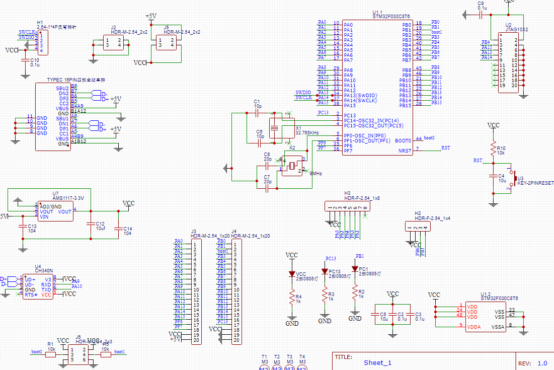 STM32F030C8T6核心板-CSDN博客