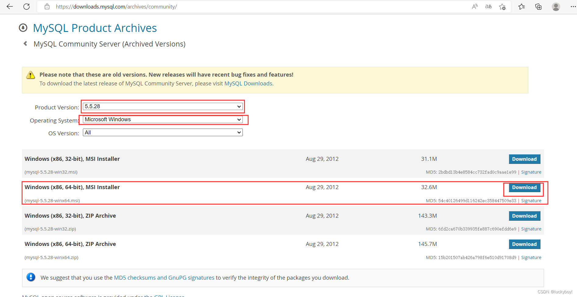 MySQL - 下载、安装与卸载(详细教程)_mysql5.5下载-CSDN博客