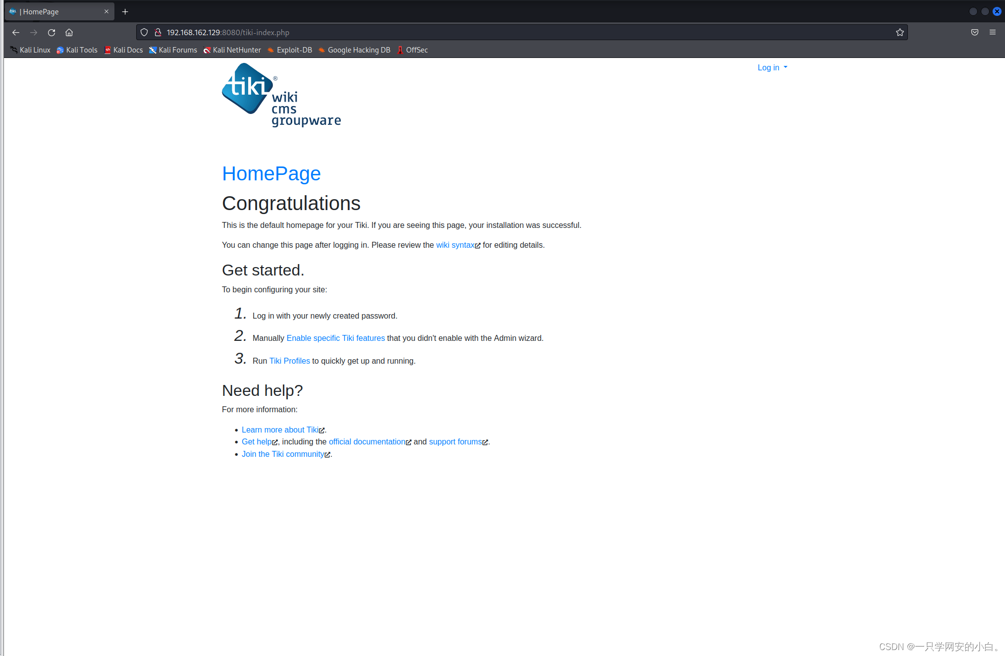 【vulhub系列】cve 2020 15906 Tiki Wiki Cms Groupware 认证绕过漏洞复现 Csdn博客
