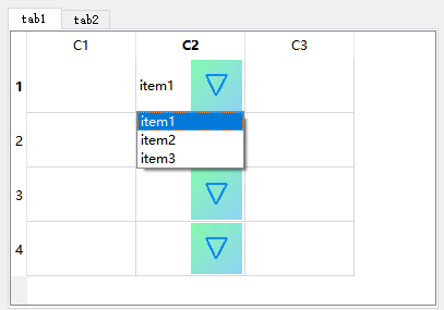 用委托的方式为QTableView添加选项框combobox_qtableview添加下拉框-CSDN博客