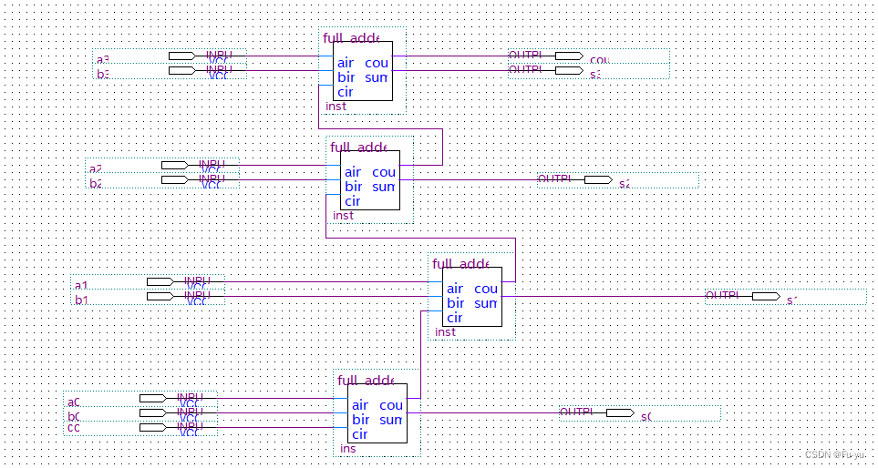 基于Quartus件完成1位全加器的设计及4位全加器的设计_quart四位全加器-CSDN博客