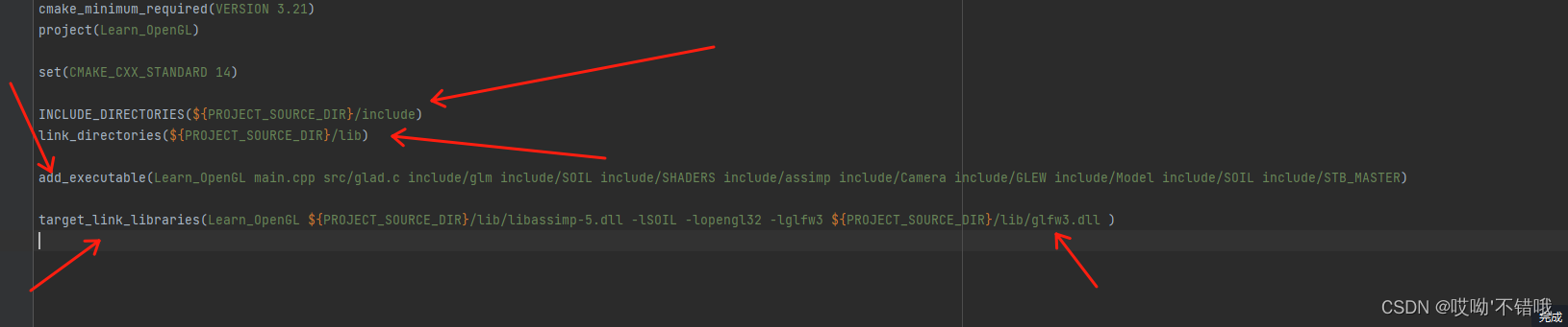 OpenGL学习笔记：1、配置GLFW+GLAD+SOIL+GLM+ASSIMP_opengl soil配置_哎呦'不错哦的博客-CSDN博客