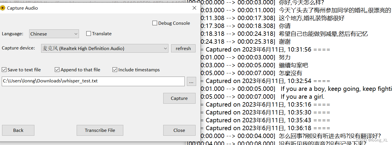 Whisper 音频转文字模型体验；语音实时转录文字工具-CSDN博客