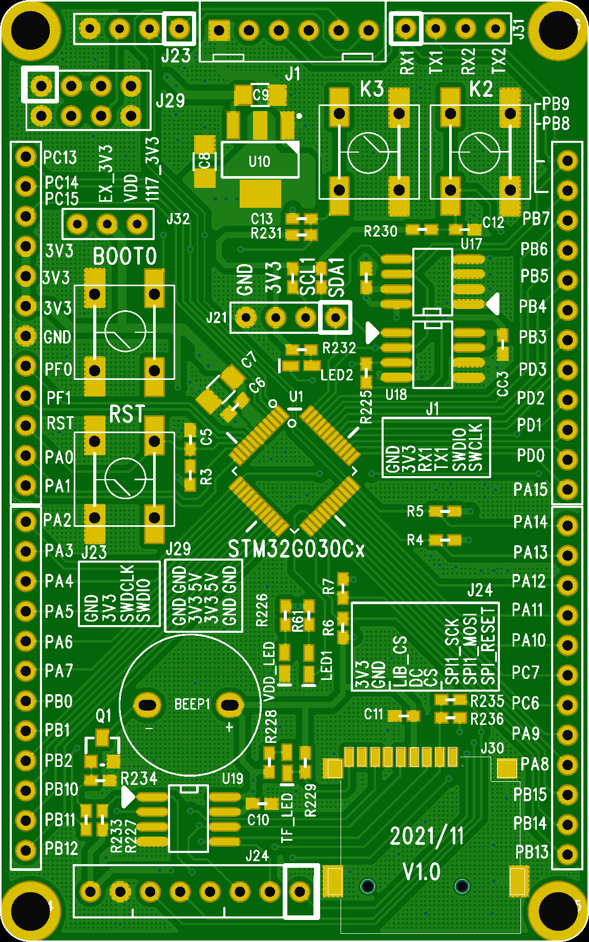 Stm32g030 自制开发板 Stm32g03x例程 Csdn博客