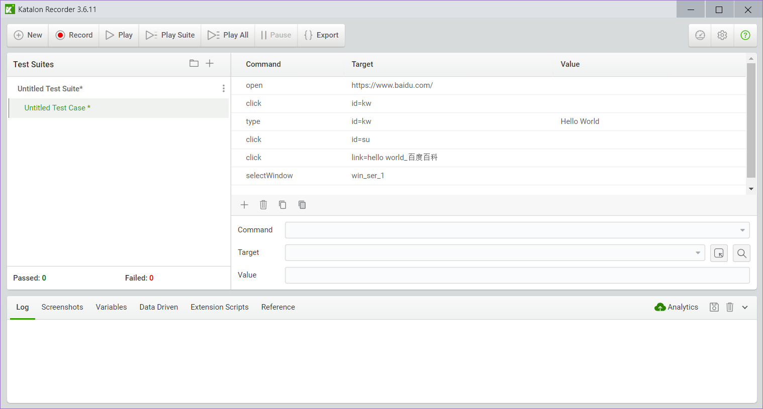 自动化测试系列之三：使用Katalon Recorder自动生成基于Selenium框架的测试代码_katalon recorder 教程 ...