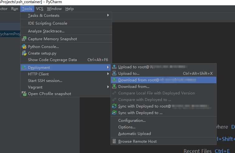 通过pycharm的SSH功能实现远程代码的调试和开发（使用远程开发环境，远程项目代码）_pycharm 远程是基于ssh的吗-CSDN博客