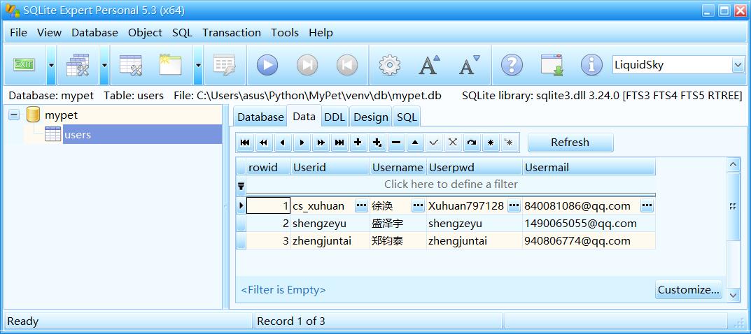 【PyQt502】PyQt5连接sqlite3数据库_pyqt5 sqlite3 单行-CSDN博客
