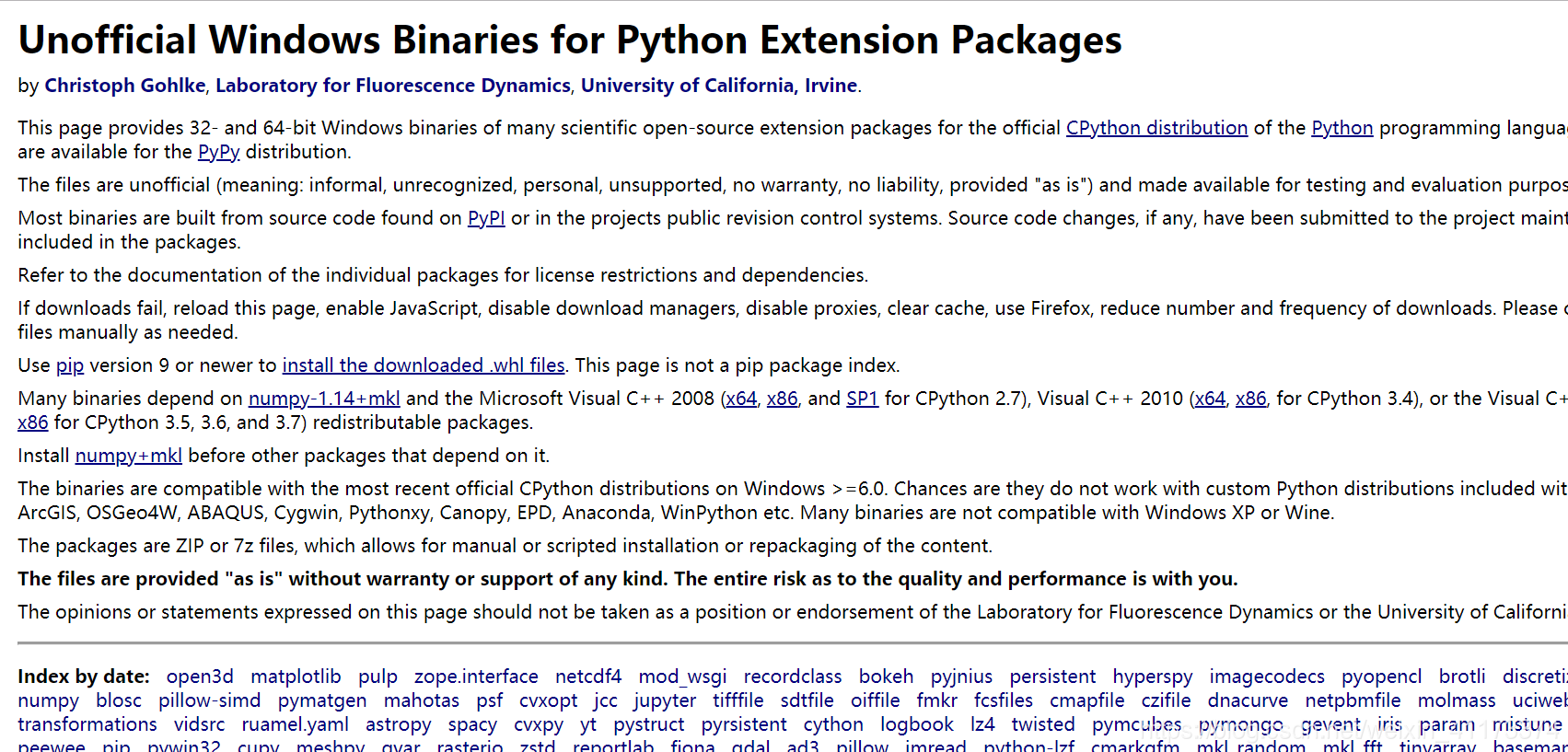Python最好用的第三方库资源下载网址python第三方库下载官网 Csdn博客