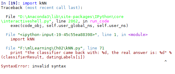 Spyder出现 File "D:\Anaconda3\lib\site-packages\IPython\core ...