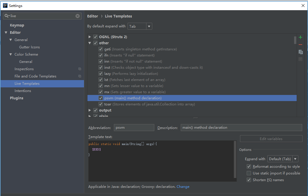 Java Idea如何查看快捷代码缩写(Live Templates)_java 怎么查看代码的缩写-CSDN博客