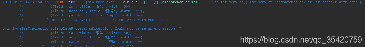 Spring Boot 的常见thymeleaf异常之 Could Not Parse As Expression 错误thymeleaf Could Not Parse As Each