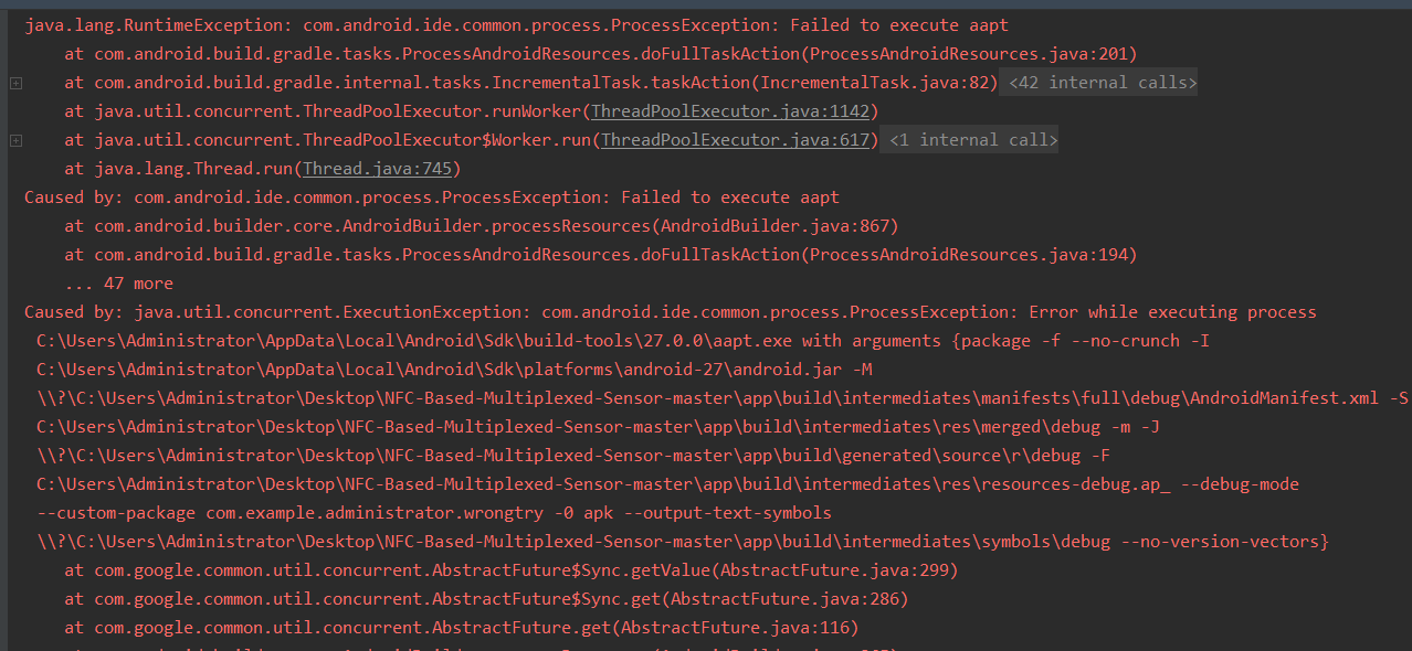 完美解决Android编译时出现aapt.exe finished with non-zero exit value 1 吐血整理-CSDN博客