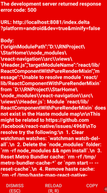 React Native常见报错解决整理(转) - hoyong - 博客园