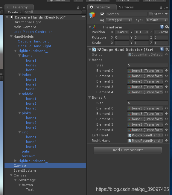 Unity Leapmotion 识别食指伸出以及食指与 Ugui的 交互 Leap Motion 如何与unity Ugui交互 Csdn博客