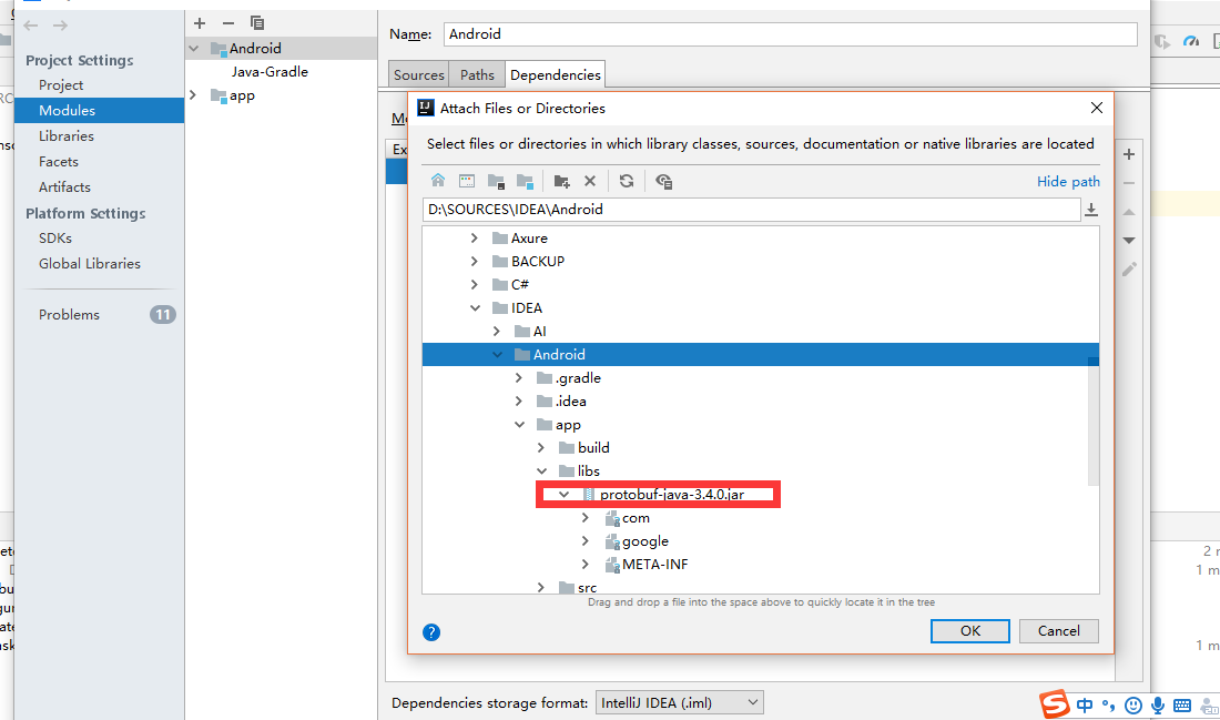 intellij idea 创建Android提示Could not download protobuf-java.jar或者gradle project sync failed.basic ...