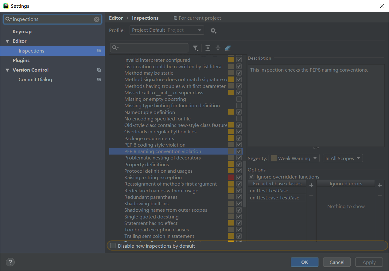Python函数命名-PEP8编码规范的说明及IDE提示的忽略_function name should be lowercase less ...