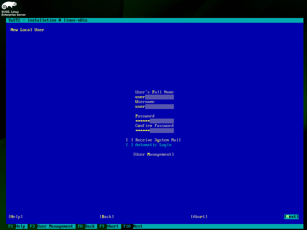 SUSE Linux Enterprise 11 SP4系统安装步骤 字符界面_安装suse11-sp4系统-CSDN博客