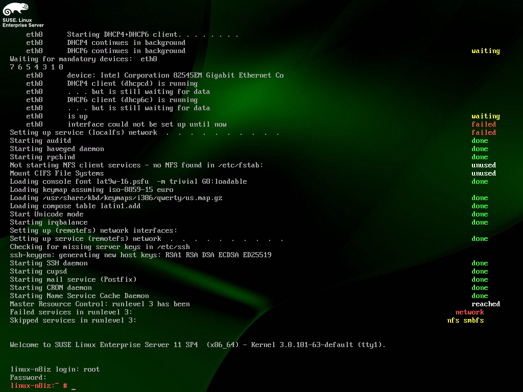 SUSE Linux Enterprise 11 SP4系统安装步骤 字符界面_安装suse11-sp4系统-CSDN博客