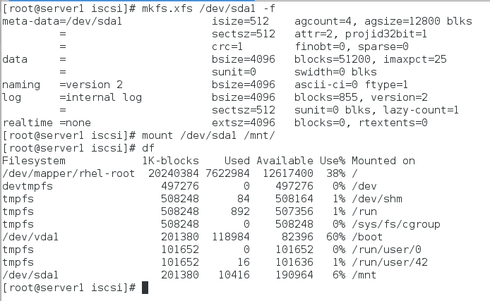 Redhat7系统配置ISCSI、targetcli共享存储-CSDN博客
