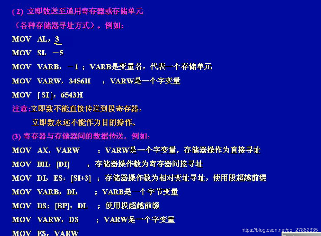 汇编语言(二)指令系统push Cs Csdn博客