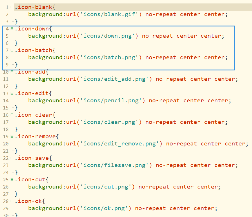 Easyui default icon and custom icon - Programmer Sought