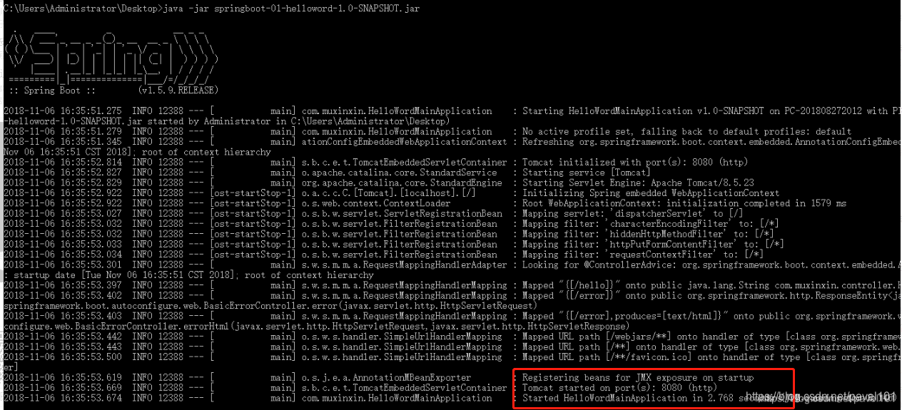 Spring Boot学习一:hello Word案例及其springboot项目部署springboot部署helloword Csdn博客 9971