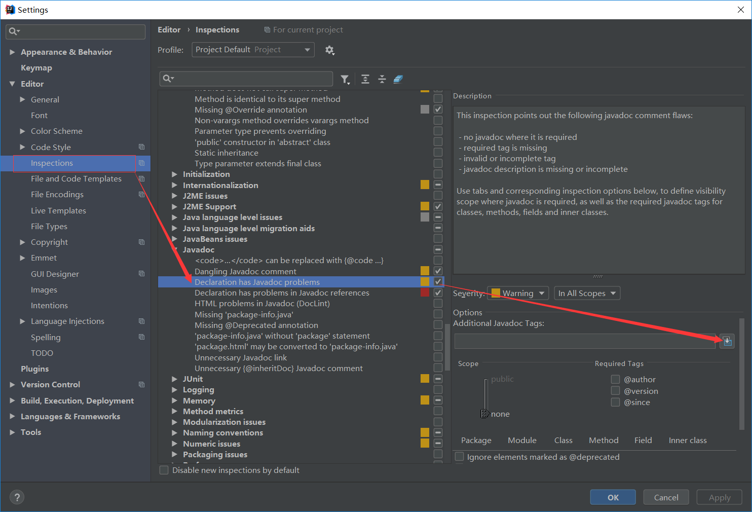 IDEA Wrong tag '**' add [**] to custom tags 移除自定义的javadoc tags_idea custom tags-CSDN博客