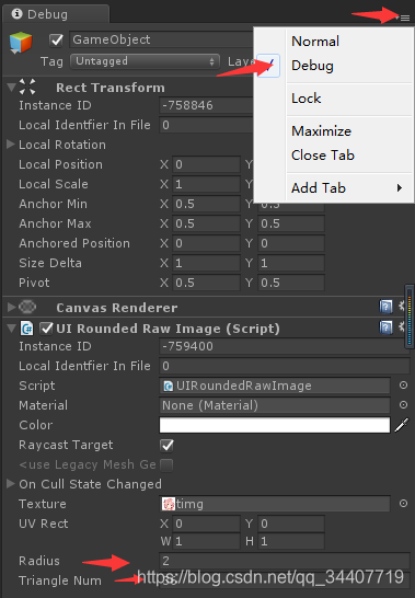 Unity3d Ugui 性能耗费最小的一种ui渲染方式rawimage实现圆角矩形圆形多边形等图片rawimage