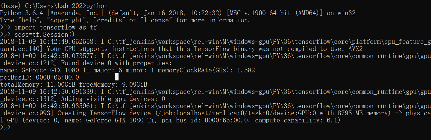 Win10系统下Tensorflow-gpu1.6.0版安装踩坑实录（安装环境CUDA9.0+cundnn）_tensorflow1.6.0-CSDN博客
