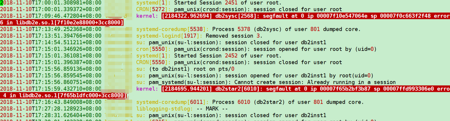 linux db2v9.7 意外退出 SQL1072C_the request failed because the database ...