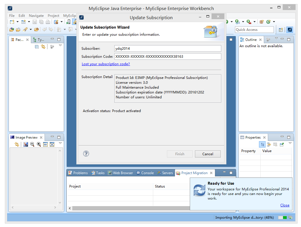 myeclipse-pro-2014-GA-offline-installer-windows 安装步骤 与安装效果预览-CSDN博客