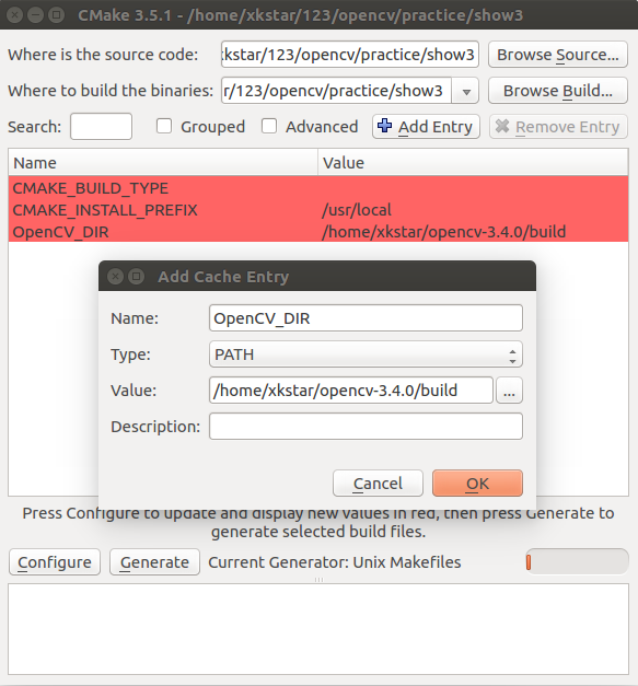 Ubuntu环境下编译运行opencv程序cmake Gui生成可执行文件ubuntu Cmake Gui 编译opencv Csdn博客