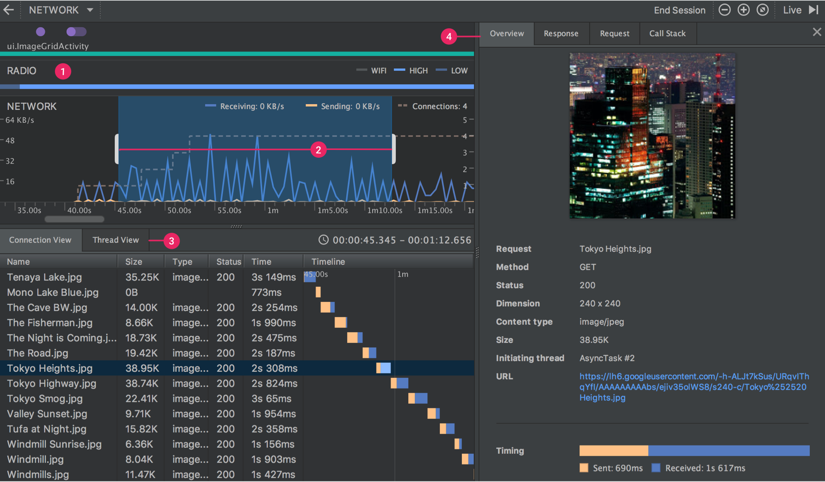 涨姿势：利用AndroidStudio自带的Network Profiler来查看网络请求的相关数据 - 程序员大本营