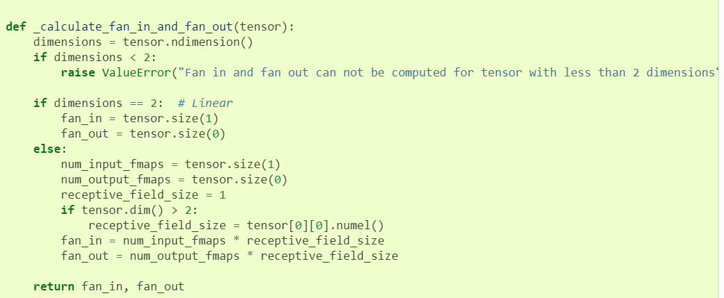 pytorch系列 ---9的番外， Xavier和kaiming是如何fan_in和fan_out的，_calculate_fan_in_and_fan_out解读 Conv2d ...