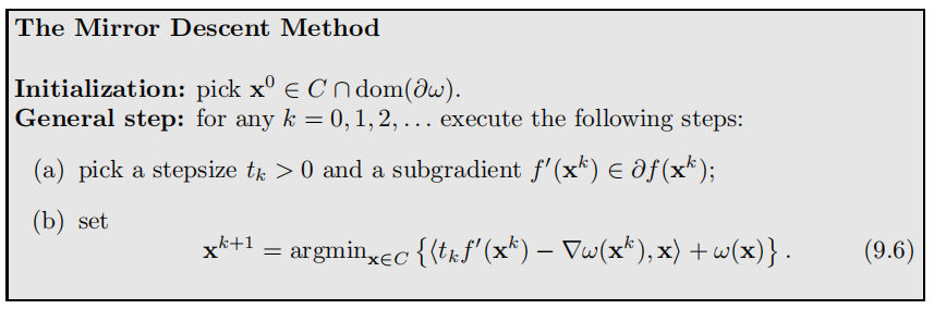 【First-order Methods】 9 Mirror Descent_mirror-descent method-CSDN博客