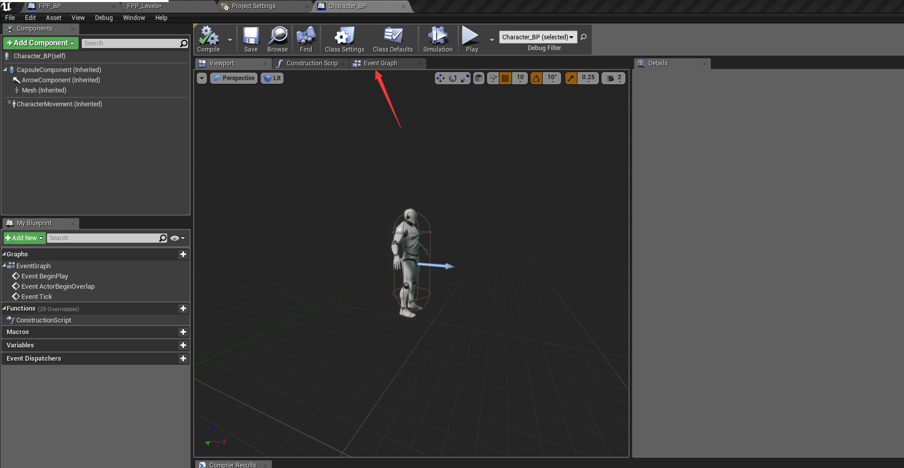 UE4 第一人称射击制作流程：02（图文）添加角色WASD前后左右移动TurnLookUp上下左右旋转_ue4wasd角色蓝图-CSDN博客