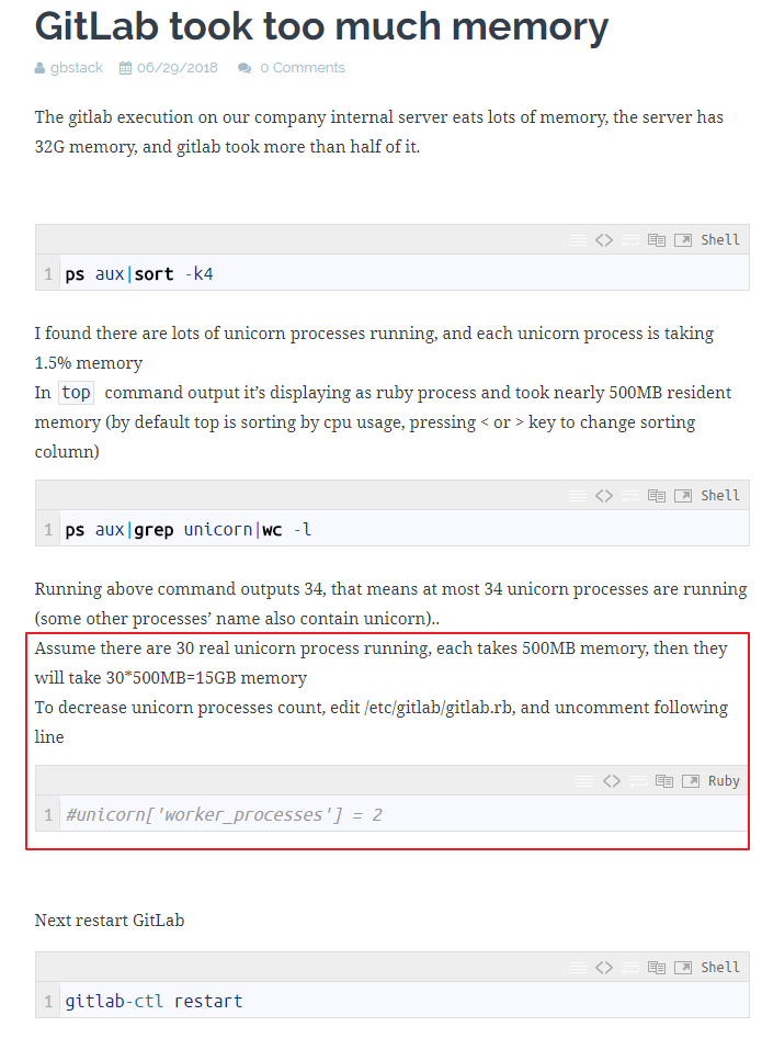 【Git学习】解决GitLab内存消耗大的问题_gitlab为什么占内存大-CSDN博客