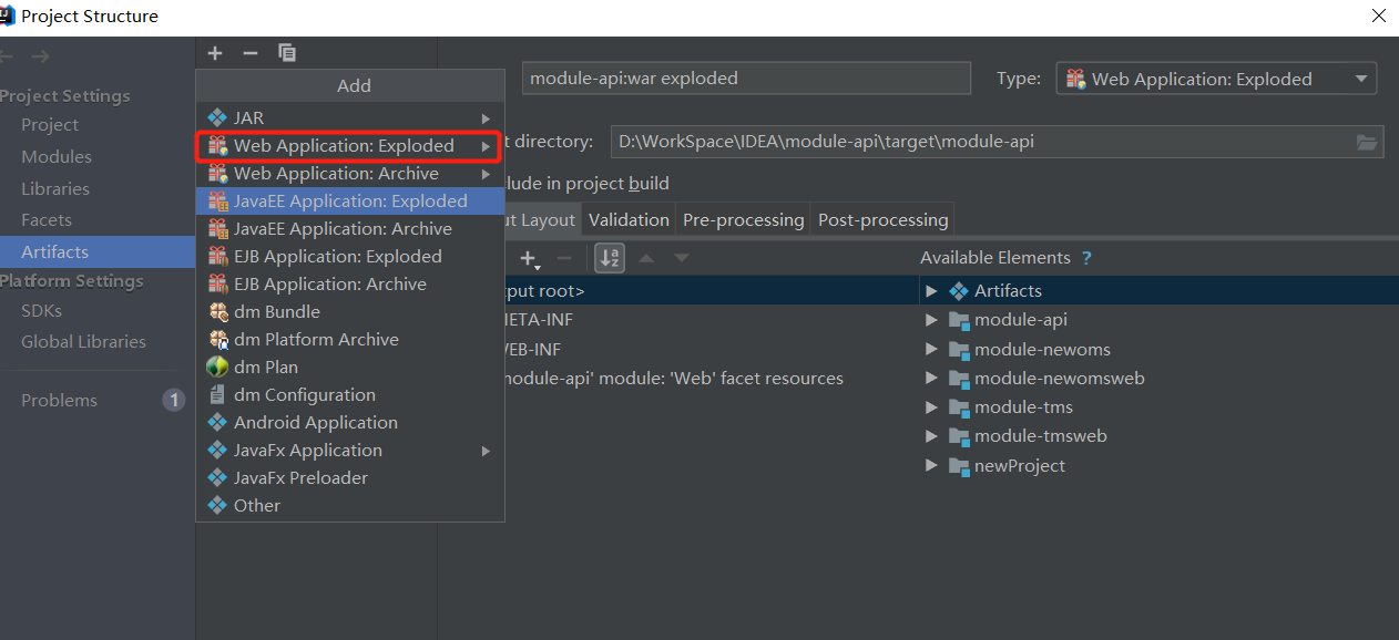 IDEA artifacts Web Application:exploded没有from modules_idea中的artifacts怎样配置web application没有from ...