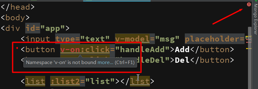 解决在WebStorm中使用Vue的v-bind，v-on报错_webstorm scss v-bind invaild function-CSDN博客